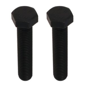 mromax 2pcs m12 x 60mm hex head screw bolt, carbon steel grade 8.8, black oxide finish, full thread, hexagon head bolts for furniture repair