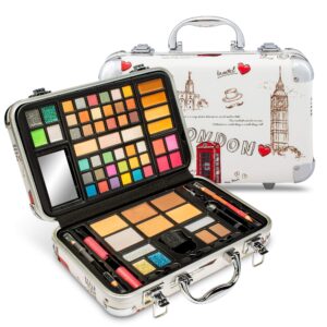 vokai makeup kit gift set - 41 eye shadows, 7 body glitters, 1 lip liner pencil, 1 lipsticks, 4 blushs, eye liner pencil, 5 concealers, 2 lip gloss, 5 bronzers, mirror