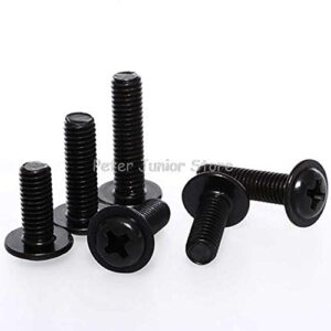 screw 50pcs black pan padded screws m2 m2.5 m3 referral computer case chassis fixed motherboard screws with pad gmn - (size: m3, length: 10mm)