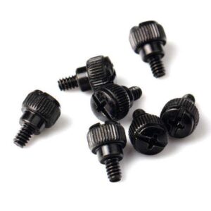 screw 50pcs black/sliver desktop computer case thumb thumbscrews screws 6#-325 pc qualified - (color: silver)