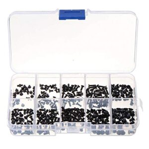 screw 300pcs/set laptop computer screws kit assemble fastening flat head black repair case