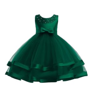 comisara toddler baby flower girl dress little kids birthday prom pageant wedding bridesmaid party performance fancy formal princess ball gown dresses size 12m 18m (green 80)