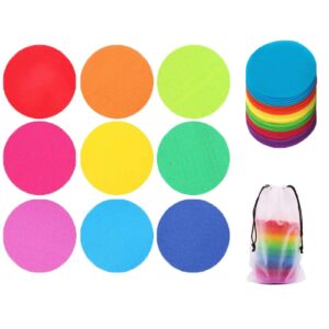 welstik spot markers carpet markers for classroom, 4" rug circles marker dots for preschool, kindergarten, and elementary teachers,9 colors (36 pack)