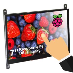 osoyoo 7 inch dsi touch screen lcd display 800x480 for raspberry pi 5 4 3a 3b+ 2 - portable capacitive touchscreen monitor with dsi cable - great for diy iot circuits and coding beginners