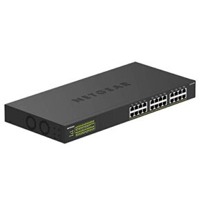 netgear 24-port gigabit ethernet unmanaged poe+ switch (gs324pp) - with 24 x poe+ @ 380w, desktop or rackmount