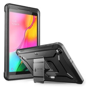 supcase for samsung galaxy tab a 8.0 case sm-t295/sm-t290 (unicorn beetle pro), [built-in screen protector & stand] full-body heavy duty protective tablet case for galaxy tab a 8.0 (2019), black