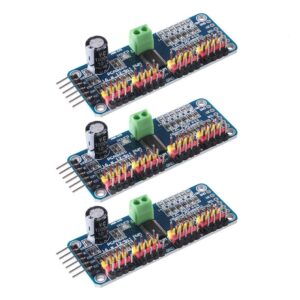 aceirmc 3pcs 16 channel pwm servo motor driver pca9685 iic module 12-bit for arduino robot or raspberry pi