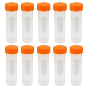 z-color 10pcs 50ml plastic transparent centrifuge tube with scale plastic test tube free-standing with screw cap