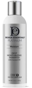 design essentials platinum volumizing shampoo, step 1, 12 ounces