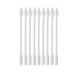 800 pieces cotton swabs, double tipped precision tips cotton buds spiral head multipurpose(4 packs, 200 pcs, 1 pack)