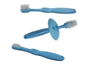 sweetie toothbrush set (3 pack)1-360° silicone baby toothbrush infant training 2-tooth brush age 0-2 baby 3-toothbrush, first brush (color may vary)