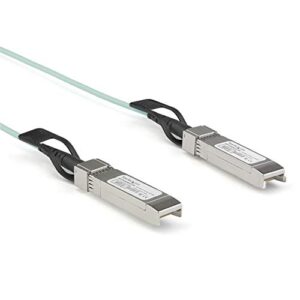 startech.com dell emc aoc-sfp-10g-3m compatible 3m/9.84ft 10g sfp+ to sfp+ aoc cable - 10gbe sfp+ active optical fiber - 10gbps sfp plus/mini gbic/transceiver module cable (aocsfp10g3me)