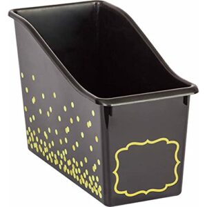 teacher created resources black confetti plastic book bin