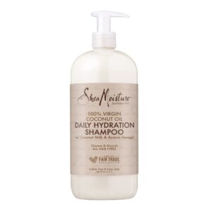 sheamoisture 100% virgin coconut oil milk daily hydration, shampoo, 34 fl oz