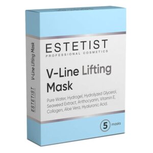 estetist v shaped slimming face mask, face lift tape tightening mask anti aging anti wrinkle firming jawline slimmer v line lifting belt face patch for firming and tightening skin (5 pack)