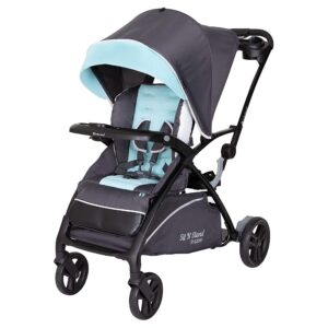 baby trend sit 'n stand 5 in 1 shopper stroller, blue mist