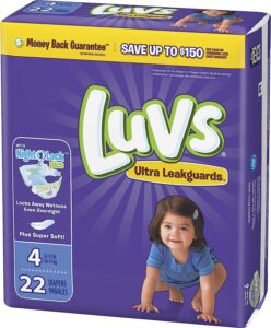 luvs diapers size 4, 22 count