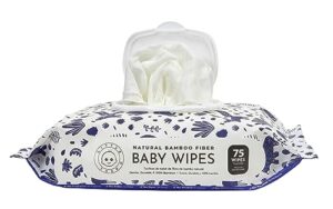 little toes natural baby wipes with woodland design 75 count