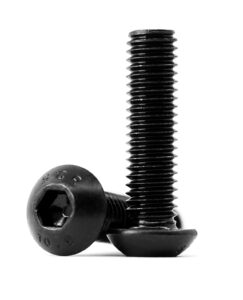 mromax 50pcs m5 x 16mm button head socket cap bolts screws, alloy steel 10.9 grade, allen socket drive, black oxide finish, fully machine thread