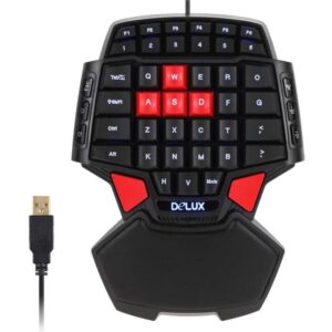 one hand single wired usb gaming mini keyboard