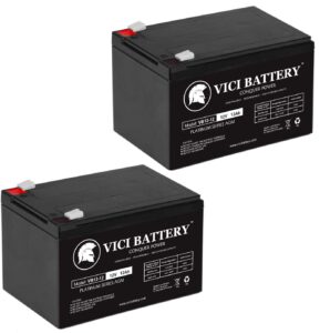 vici battery 12v 12ah f2 scooter battery replaces kung long wp12-12 - 2 pack brand product