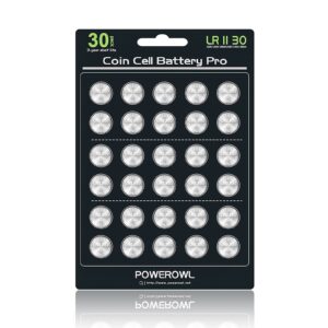 powerowl high capacity lr1130 ag10 batteries 30 pack, sg10 389 189 premium alkaline battery 1.5v button coin cell batteries