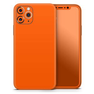 design skinz solid burnt orange protective vinyl decal wrap skin cover compatible with the apple iphone 11 pro max (screen trim & back glass skin)