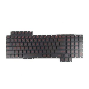 abakoo new keyboard compatible with asus rog g752 g752vs g752vm g752vl g752vy g701vi g752vt with backlit no frame us red