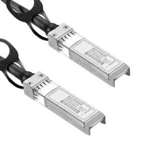 10g sfp+ dac twinax cable, 10gbase-cu passive direct attach copper sfp cable, sfp patch cable for hpe procurve aruba switch series, 5-meter, high-speed ethernet network dac