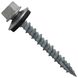 metal roofing screws: (250) 10 x 1-1/2" galvanized hex head sheet metal roof screw. self starting metal to wood siding screws. epdm washer. no paint