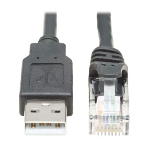 tripp lite usb-a to rj45 rollover console cable cisco compatible m/15ft (u009-015-rj45-x)