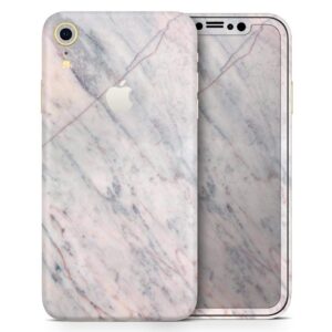 design skinz slate marble surface v12 protective vinyl decal wrap skin cover compatible with the apple iphone xr (screen trim & back glass skin)