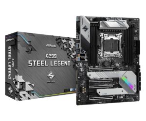 asrock intel x299 chipset atx motherboard x299 steel legend