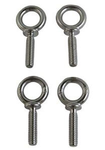 us stainless 4 pieces stainless steel 316 1/4" x 1" unc machinery eye bolt marine grade pitch of 20