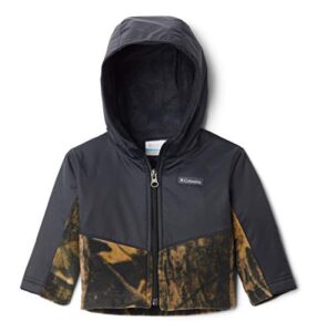 columbia baby steens mt overlay hoodie, timberwolf print/black, 6/12