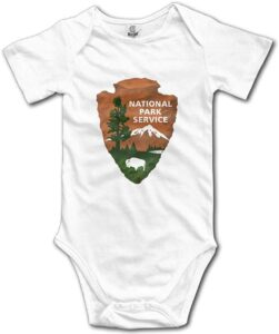 national park service short sleeve baby bodysuit toddler rompers bodysuit unisex white