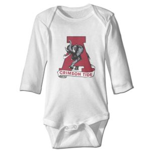 super-skin alabama-elephant crimson tide baby long sleeve bodysuit infant jumpsuit outfit-l8