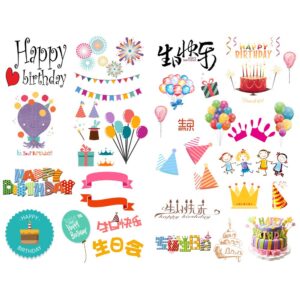 seasonstorm cute birthday decoration aesthetic diary travel journal paper stickers scrapbooking stationery school office art supplies (pk464)