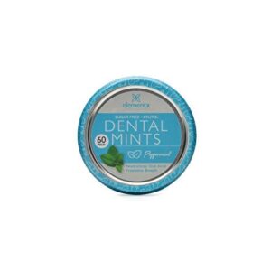 elementa natural sugar free hard candy breath mints, low carb with xylitol for improved oral care | non-gmo + vegan friendly, neutralizes oral acid, soothes dry mouth | wintermint 44g