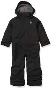 burton toddlers' 2l insulated waterproof one piece snowsuit (true black, 5)