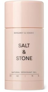 salt & stone sensitive skin deodorant | natural deodorant gel for women and men, aluminum free, baking soda free, vegan | bergamot & eucalyptus (2.6 oz)