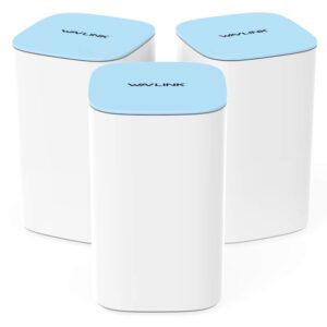 wavlink ac3000 tri-band whole home mesh wifi system- 3 pack coverage up to 6,000-7500sq. ft, support for 60+ devices, 3xgigabit ports, parental controls