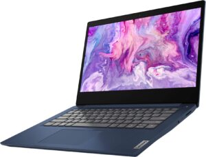 lenovo 2020 ideapad 3 laptop, 14" full hd screen, amd ryzen 3 3250u processor, webcam, hdmi, wi-fi, bluetooth, online class, windows 10 home, kke bundle, blue (12gb ram | 1tb hdd)