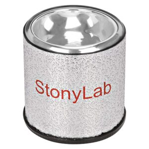 stonylab dewar flask, hemispherical borosilicate glass dewar flask with aluminum base, 90mm interior depth and 94mm interior diameter for laboratory - 250ml