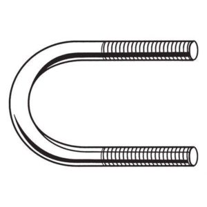 1/4"-20 x 3/8" pipe size zinc u-bolt, 10 pk.