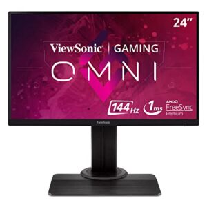 viewsonic xg2405 24 inch 1080p 1ms 144hz ips gaming monitor with freesync premium, eye care, advanced ergonomics, hdmi and dp for esports