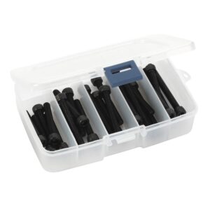 m6-1.0 x 40mm, 45mm, 50mm, 55mm and 60mm socket head cap screws, grade 12.9 alloy steel, black oxide, 25 pcs