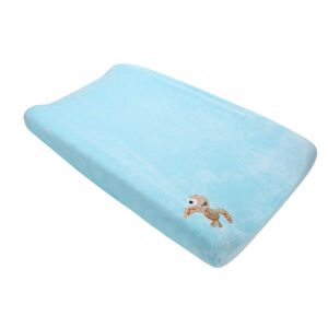 blue oceanic fish & turtle nursery diaper changing table cover 1 pcs blue (diaper changing table cover)