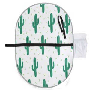 zzxxb cactus succulent baby portable changing pad waterproof diaper change mat large for infant quick change