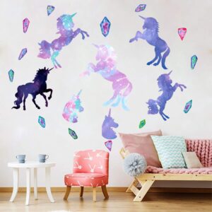 galaxy unicorn wall decals gifts for girls boys kids bedroom peel stick vinyl room wall stickers removable decor nursery decorations